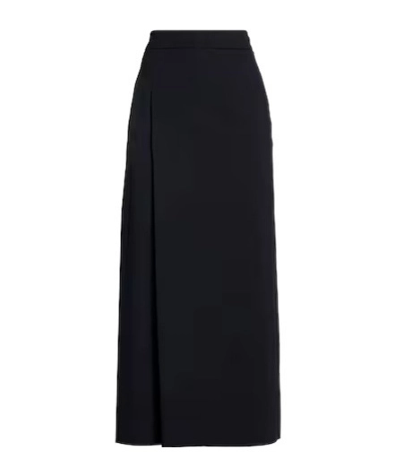 Max Mara Flared Jersey Maxi Skirt With Slit Pockets