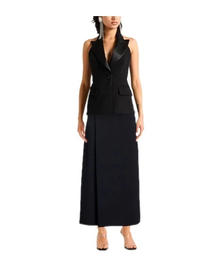 Max Mara Flared Jersey Maxi Skirt With Slit Pockets
