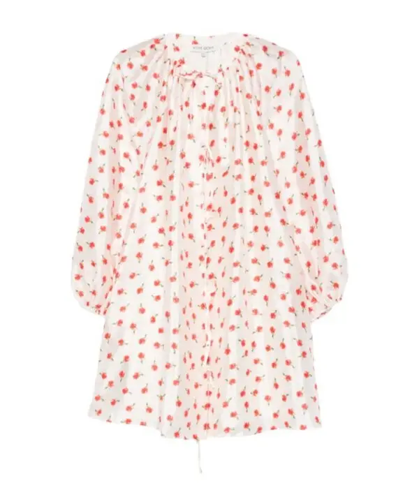 Stine Goya Floral Tie Detail Mini Dress