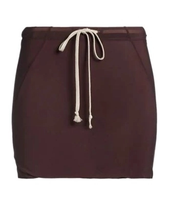 Rick Owens Semi-sheer Mesh Drawstring Mini Skirt - Nude