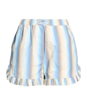 GANNI Vertical Stripe Casual Shorts