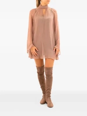 Staud High-neck Mini Dress