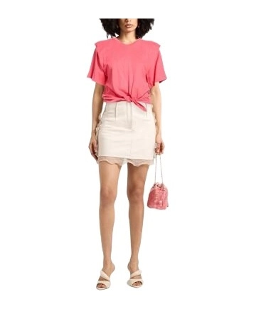 Isabel Marant Étoile Solid Color Bow Short Sleeve T-shirt