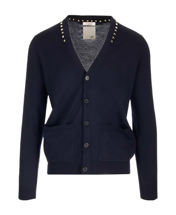 Valentino Garavani Rockstud Knit Cardigan
