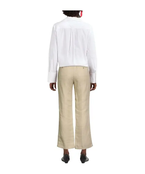 Max Mara Solid Color Versatile Minimalist Flared Casual Trousers