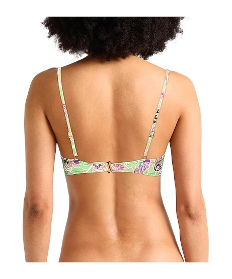Tory Burch Floral-print Balconette Bikini Top - Green