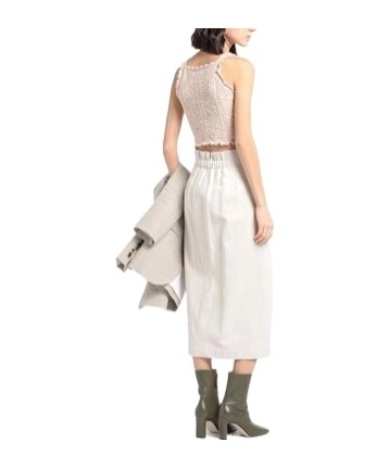 Saint Laurent Cropped Openwork Crochet Camisole