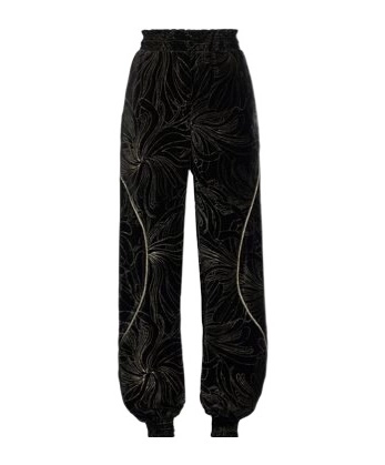 Chloé Velvet Jogger Pants With Gold Piping