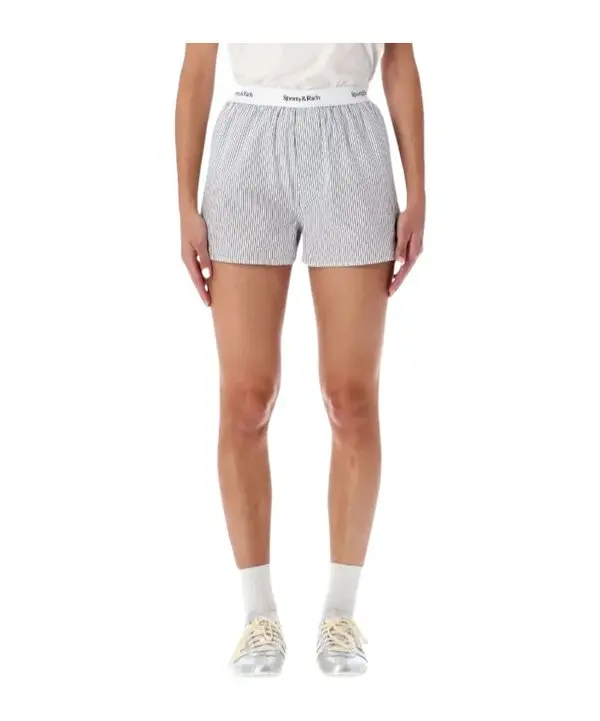 SPORTY  RICH Sporty & Rich New York Yankees Striped Shorts