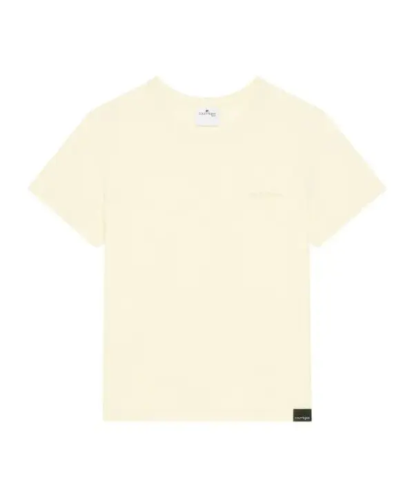 COURREGES Logo Patch Crewneck T-shirt