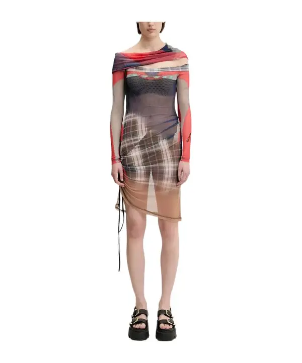 Ottolinger Mesh Paneled Asymmetrical Dress