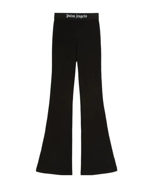 Palm Angels Logo Waistband Flared Leggings