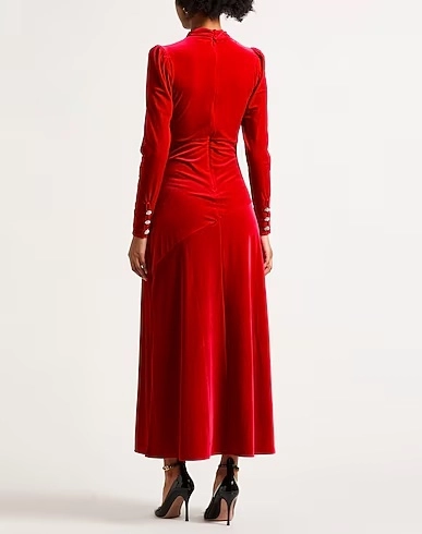GANNI Velvet Dress With Appliqués And Crystals