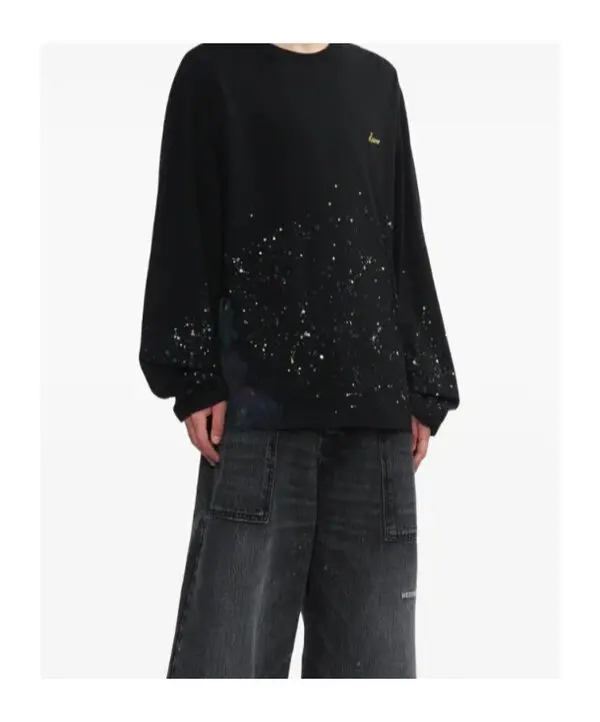 We11Done Splatter Long-sleeves T-shirt