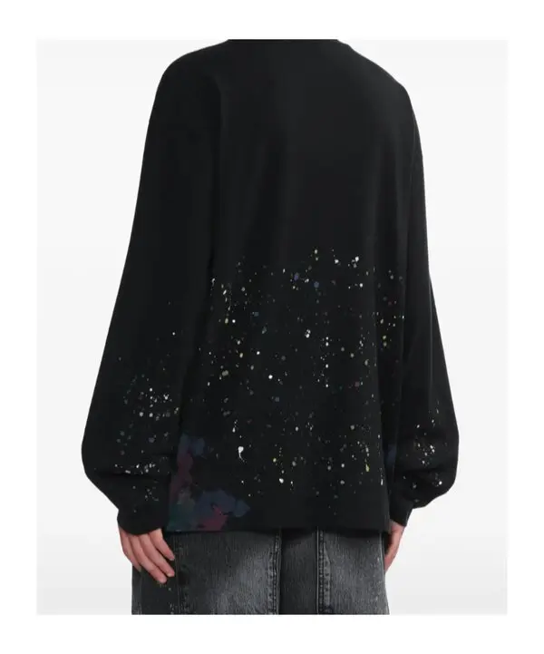 We11Done Splatter Long-sleeves T-shirt