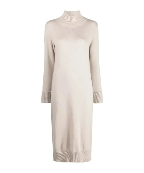 Eleventy Long Sleeved Knitted Midi Dress