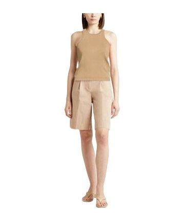 Max Mara Crew-neck Racerback Ribbed Tank Top