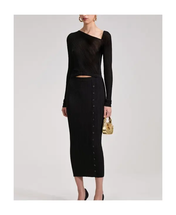 SELF-PORTRAIT Knitted Midi Dress