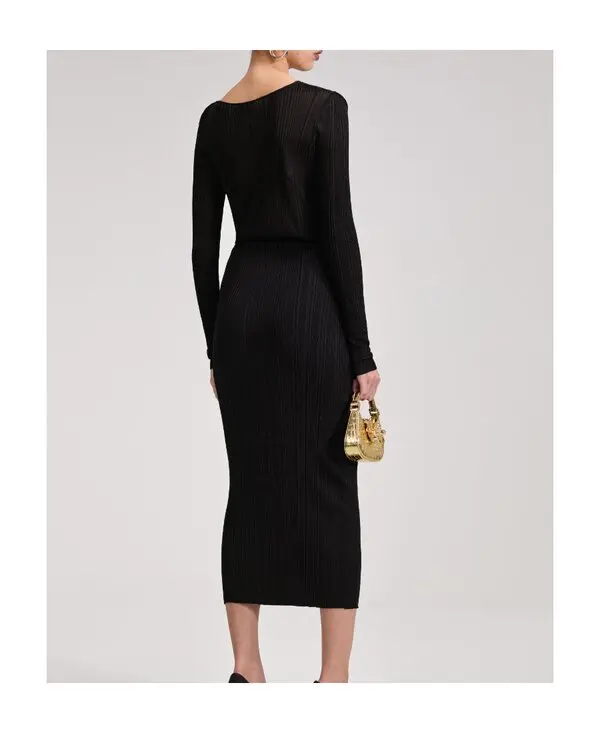 SELF-PORTRAIT Knitted Midi Dress