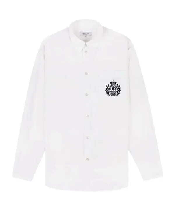 SPORTY  RICH Sporty & Rich Embroidered Pocket Shirt