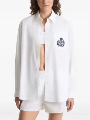 SPORTY  RICH Sporty & Rich Embroidered Pocket Shirt