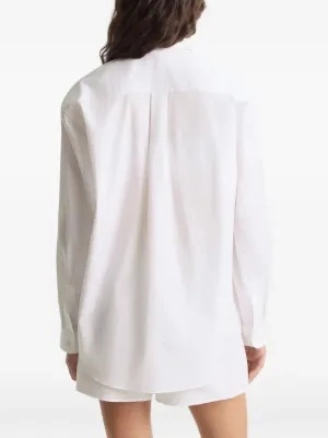 SPORTY  RICH Sporty & Rich Embroidered Pocket Shirt