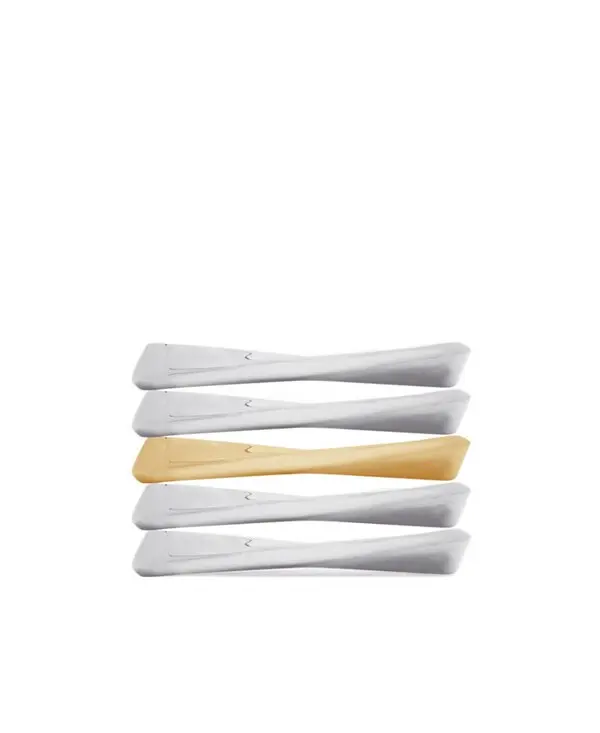 Saint Laurent Twist Rings In 18k Grey Gold And 18k Yellow Gold