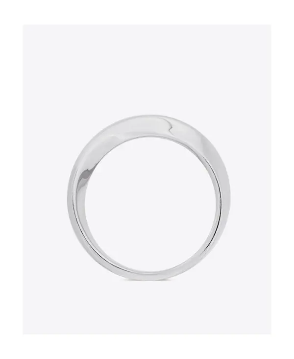 Saint Laurent Twist Rings In 18k Grey Gold And 18k Yellow Gold