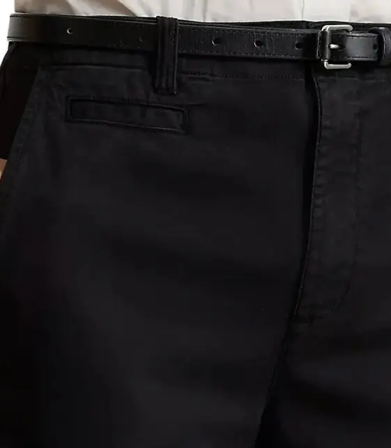 Ralph Lauren Cotton Chino Flared Trousers With Belt - Black