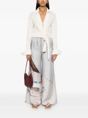 Nanushka Milon Graphic Print Trousers - White