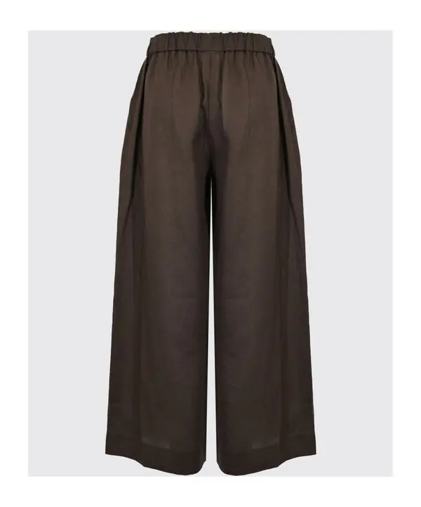 Max Mara Elastic Waist Casual Pants - Brown