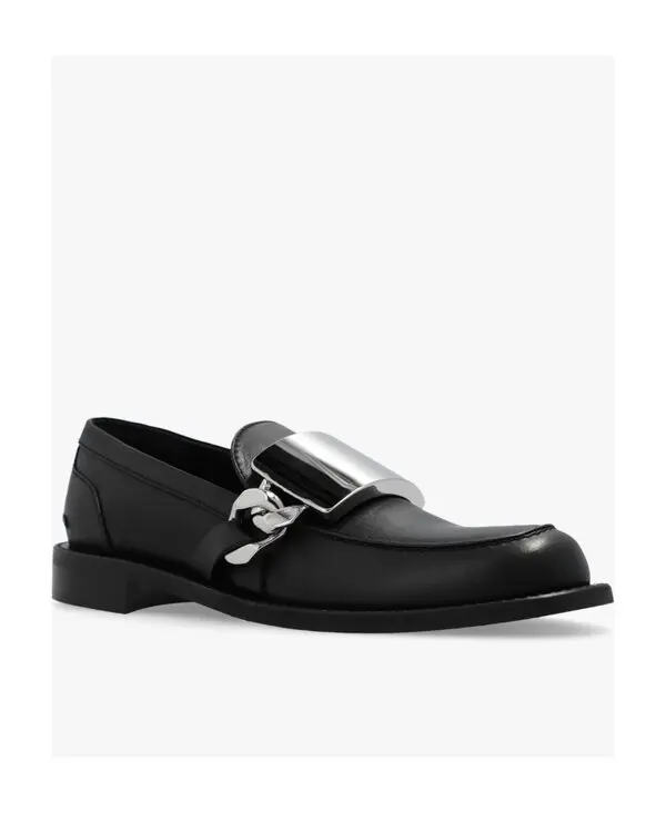 J.W.ANDERSON Logo-engraved Leather Loafers