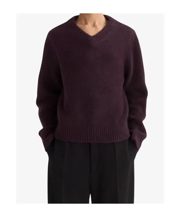 Soft Goat Chunky V-neck Sweater