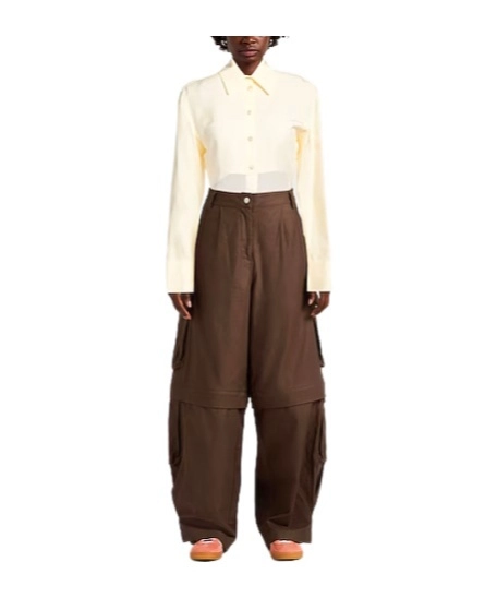 Sportmax Solid Color Chiffon Blouse