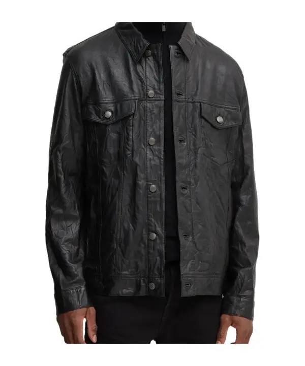 Zadig&Voltaire Leather Button-fastening Jacket