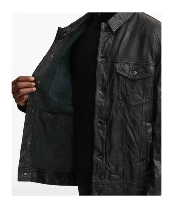 Zadig&Voltaire Leather Button-fastening Jacket