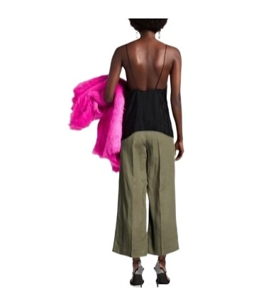 MAXCO. Relaxed Wide-leg Cropped Casual Trousers