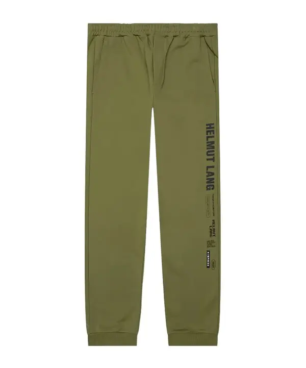 Helmut Lang Elasticated-cuff Logo-print Joggers