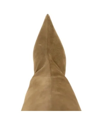 Attico 70mm Sculpted Heel Pointed Toe Leather Boots - No