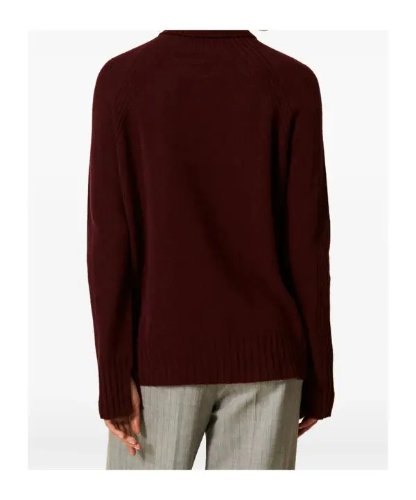 TWINSET High Neck Ribbed Jumper