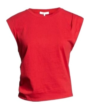Rag & Bone Crew-neck Cap-sleeve Top - Red