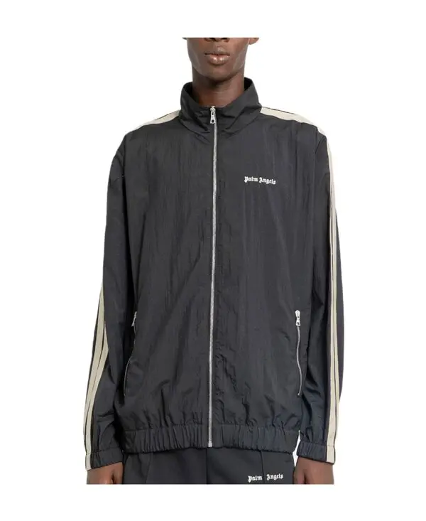 Palm Angels Logo Detailed Zipped Track Jacket