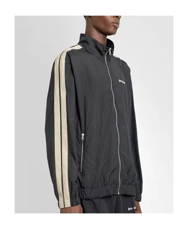 Palm Angels Logo Detailed Zipped Track Jacket