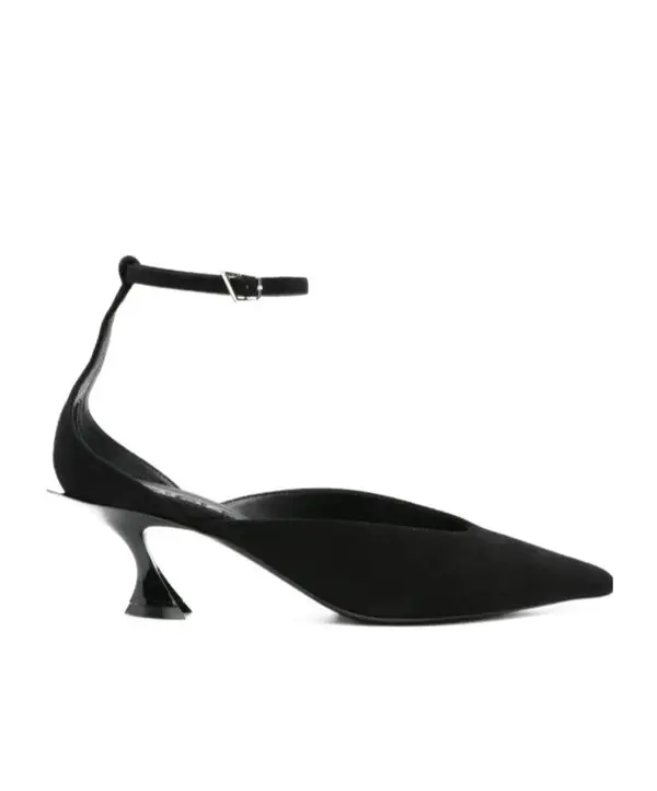 MUGLER 55mm Fang Ankle-strap Pumps