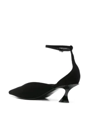 MUGLER 55mm Fang Ankle-strap Pumps