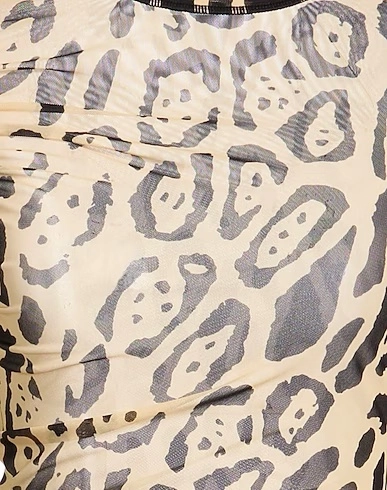 Sportmax Leopard Print Stretch Long Sleeve Top - Nude
