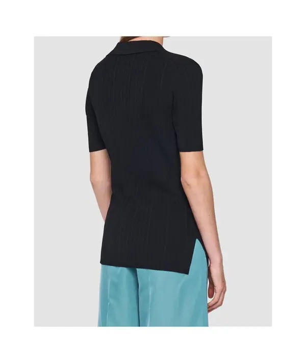 JOSEPH Ribbed Polo-neck Top