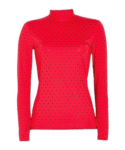 MAXCO. Max&co. Polka-dot Turtleneck Long-sleeve Top