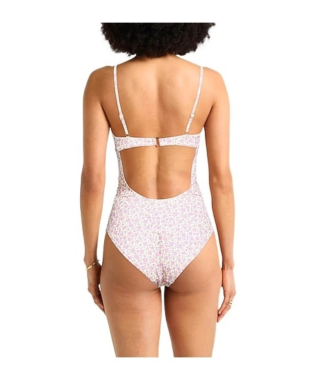 Tory Burch Floral Print Underwire One-piece Swimsuit - Pink