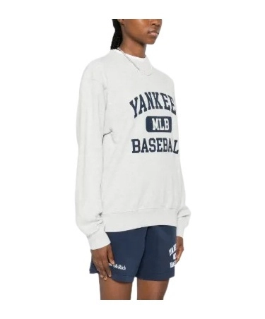 SPORTY  RICH Sporty & Rich Baseball Print Sweatshirt